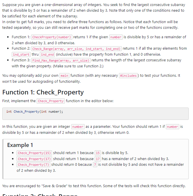 Solved Suppose you are given a one-dimensional array of | Chegg.com