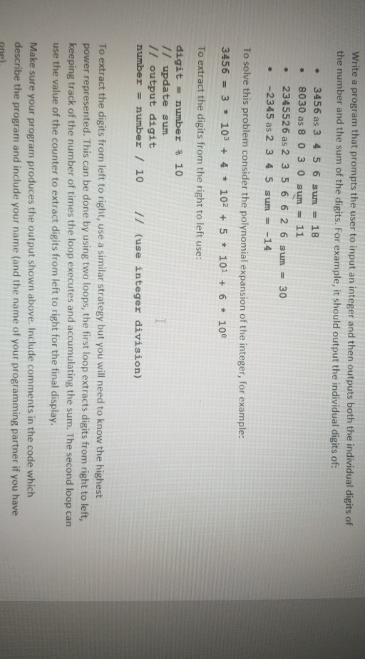Solved Write A Program That Prompts The User To Input An