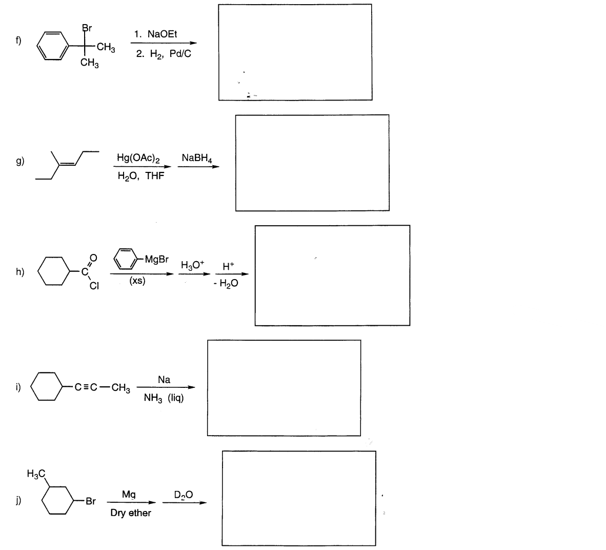 Solved 2. (30 pts) For each of the following reactions or | Chegg.com