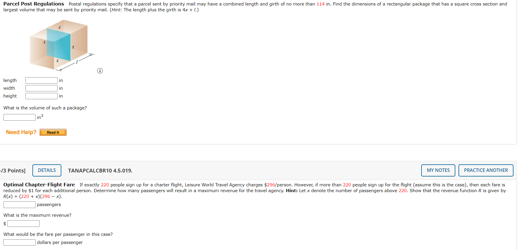 Solved Parcel Post Regulations Postal regulations specify | Chegg.com