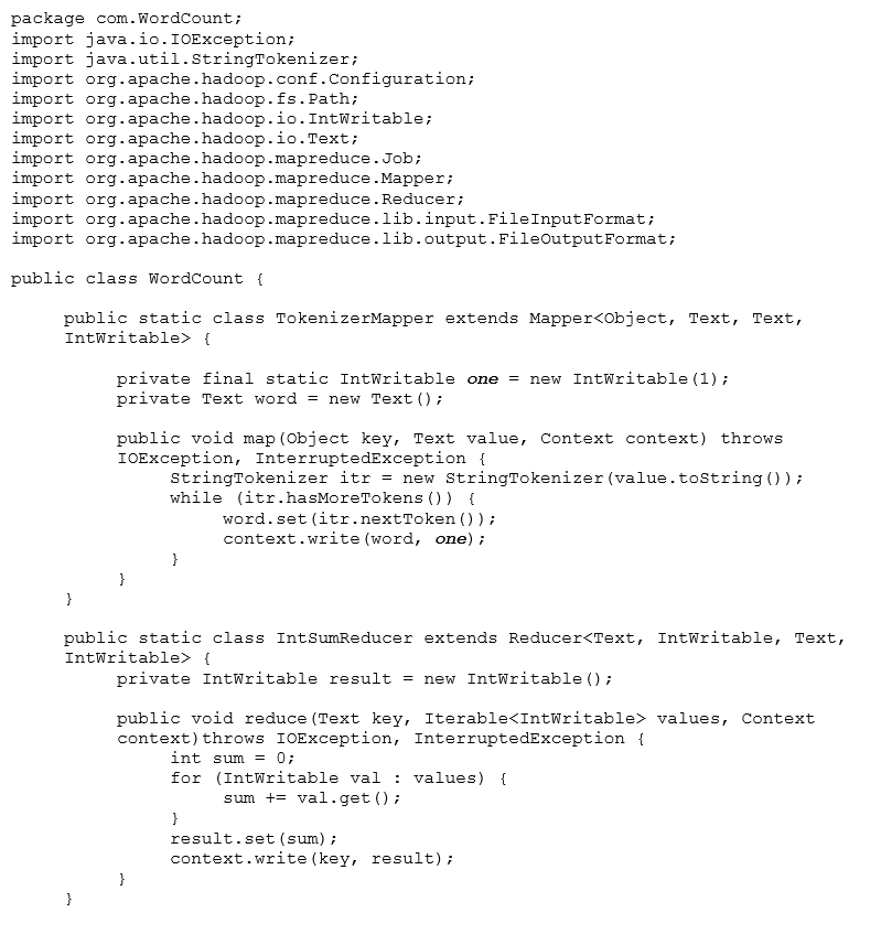 Below Is A Wordcount Java Program” That Is Done