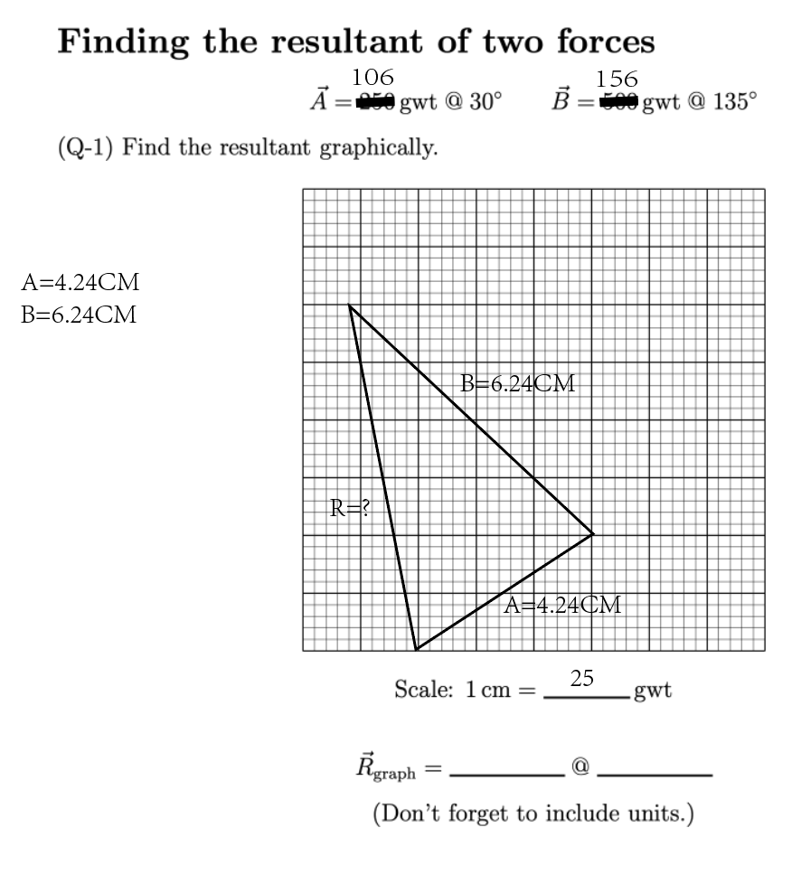 Solved Finding the resultant of two forces 106 156 Ā=gwt @ | Chegg.com