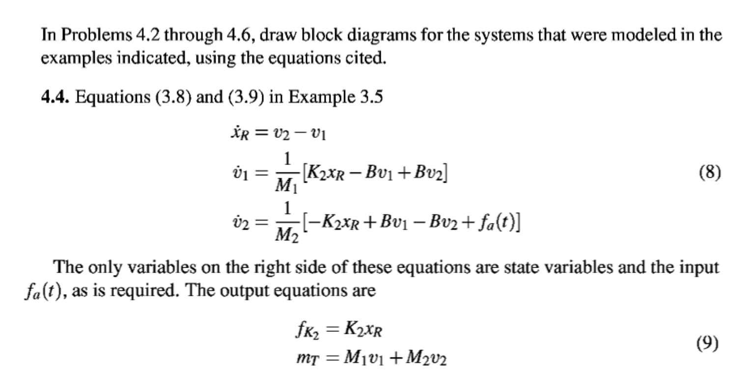 In Problems 4.2 through 4.6, draw block diagrams for | Chegg.com