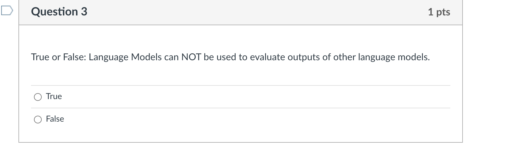 Solved True or False: Language Models can NOT be used to | Chegg.com