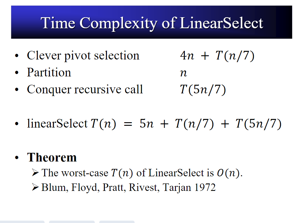 Solved Use LinearSelect algorithm, prove that the running | Chegg.com