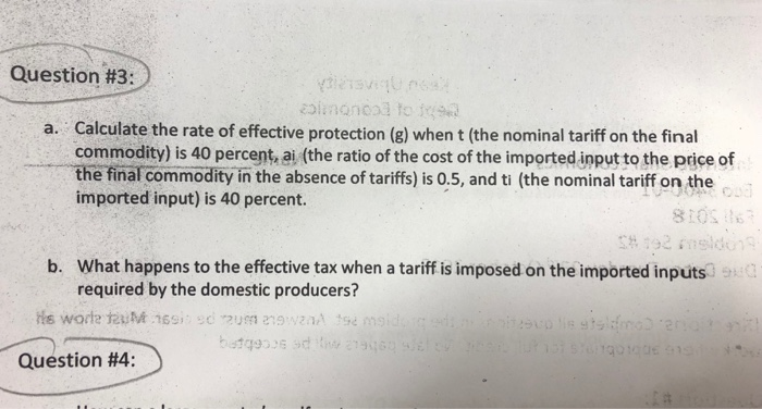 Solved Question #3: Calculate the rate of effective | Chegg.com