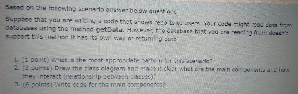 Solved The answer should be one of these patterns | Chegg.com