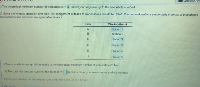 Solved I need help with the total idle time per cycle | Chegg.com