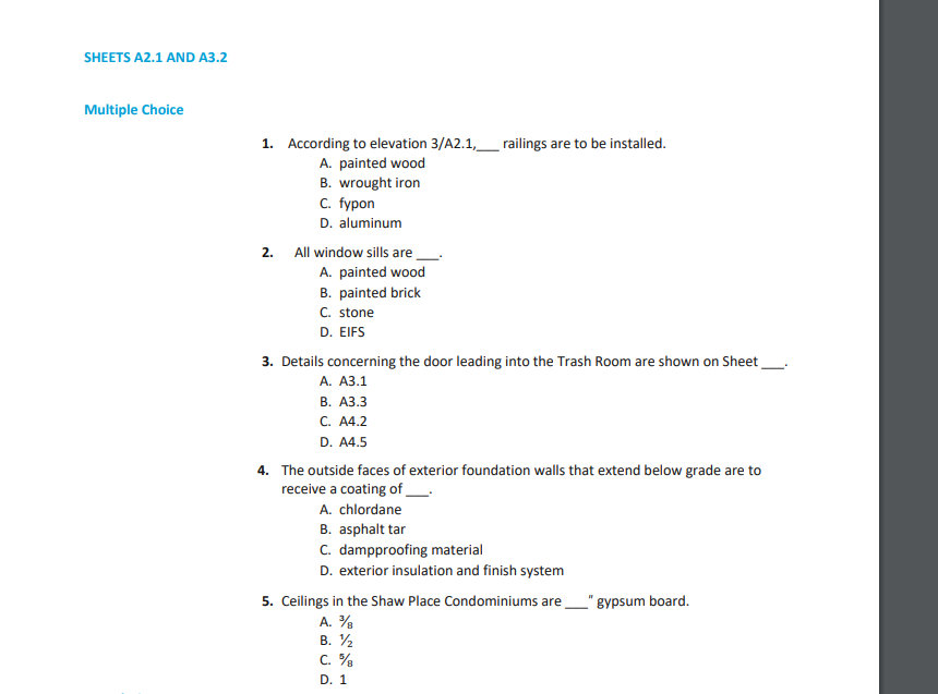 Multifamily Dwelling-Plans 6. CHAPTER Trade | Chegg.com