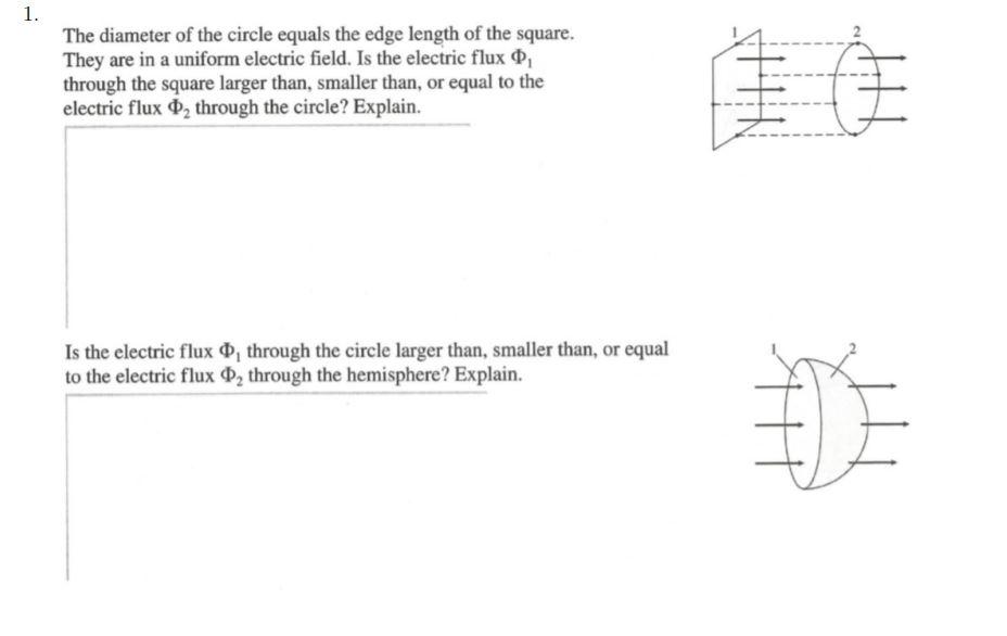 Solved 1. The diameter of the circle equals the edge length | Chegg.com