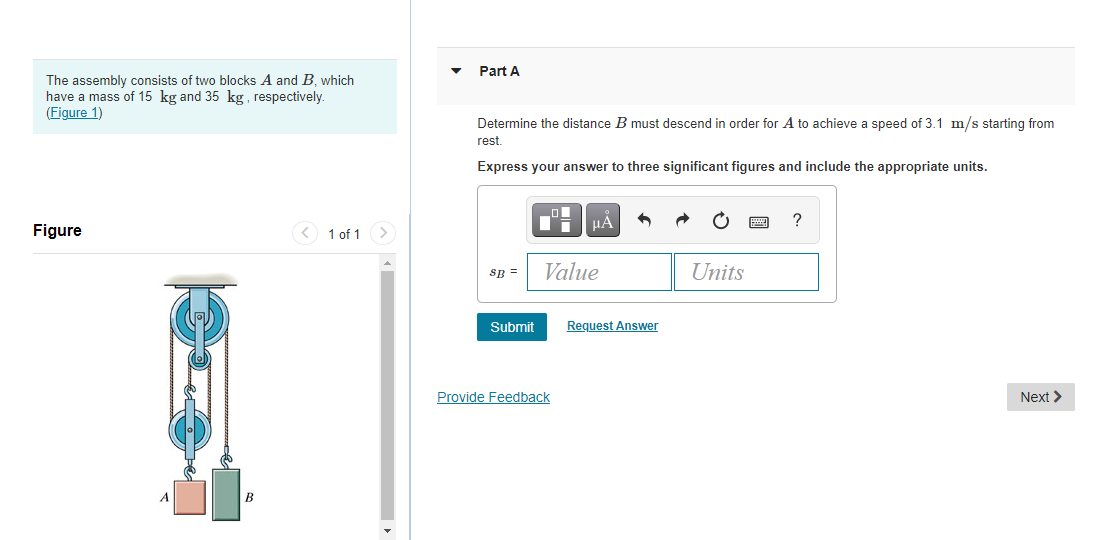 Solved Part A The assembly consists of two blocks A and B, | Chegg.com