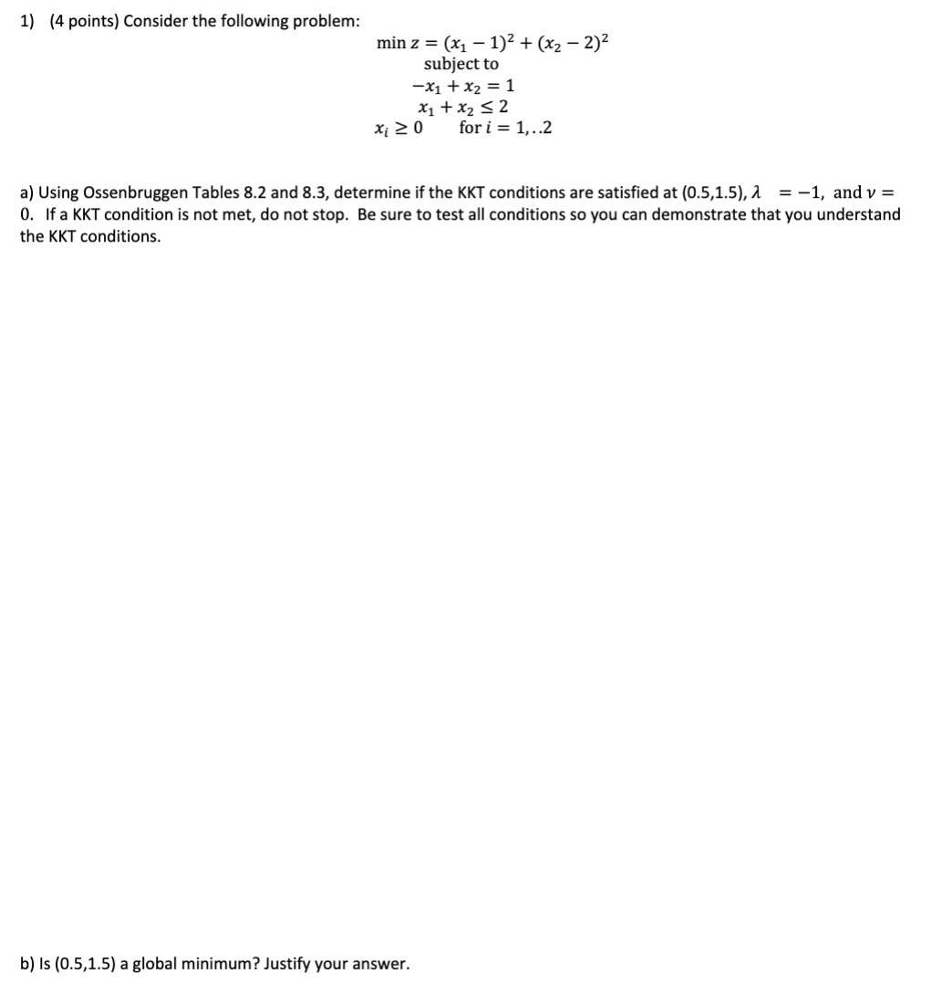 Solved 1.) (4 ﻿points) ﻿Consider the following | Chegg.com