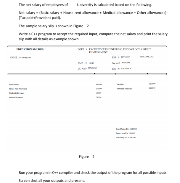 Solved The net salary of employees of University is | Chegg.com