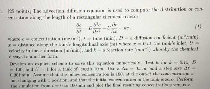 Convection Diffusion Reaction Equation Matlab - Tessshebaylo