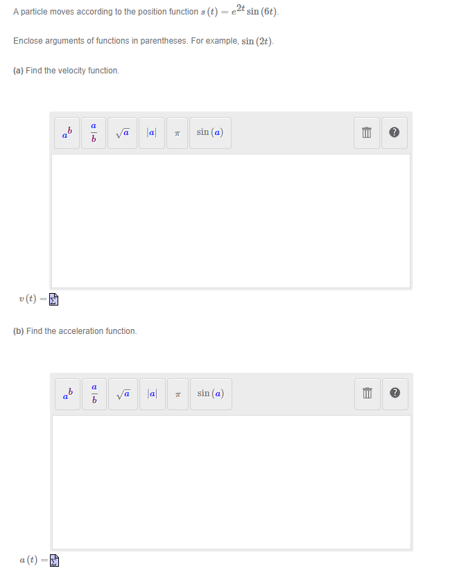 Solved A particle moves according to the position function | Chegg.com