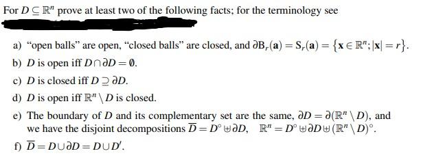 a) "open balls" are open, "closed balls" are closed, | Chegg.com
