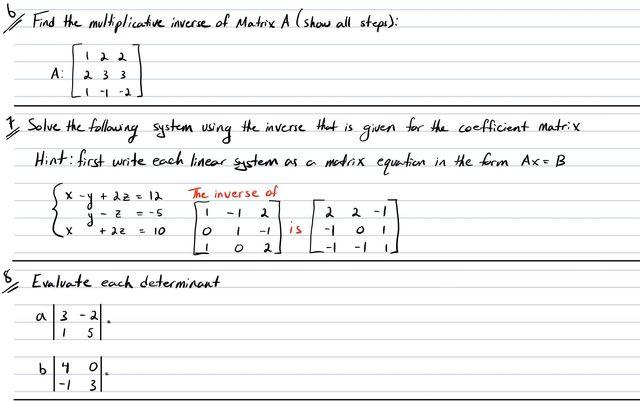 Solved by Find the multiplicative inverse of Matrix A (show | Chegg.com