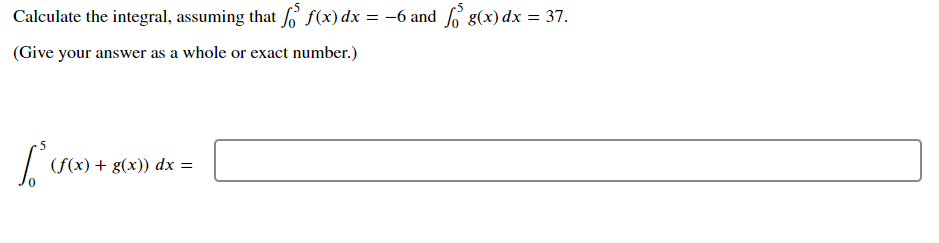 Solved Calculate the integral, assuming that ∫05f(x)dx=−6 | Chegg.com