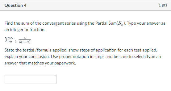 Solved Find the sum of the convergent series using the | Chegg.com
