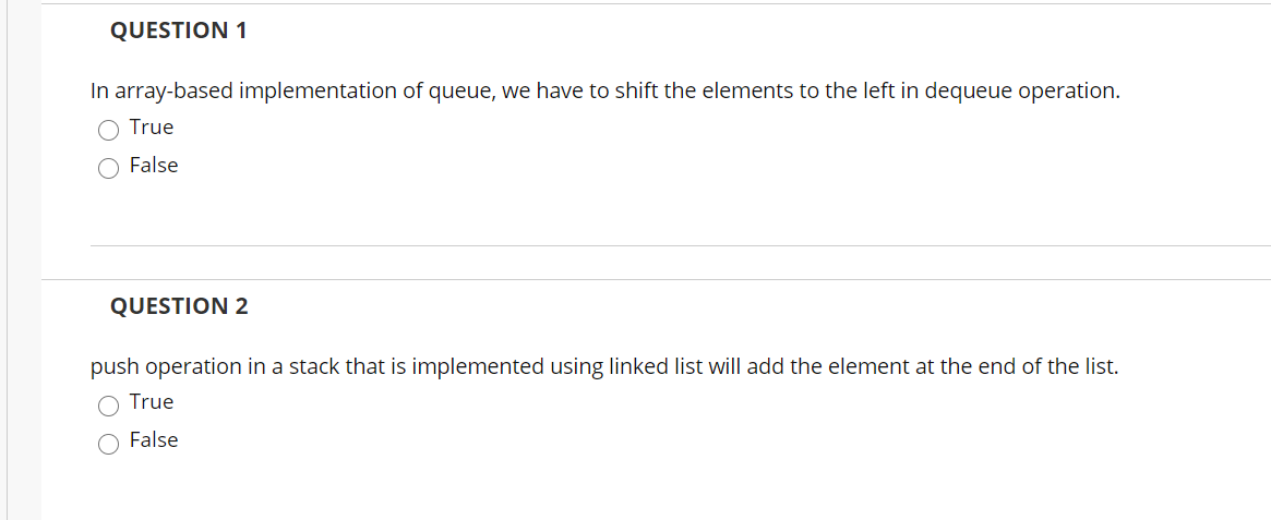 Solved QUESTION 1 In array-based implementation of queue, we | Chegg.com