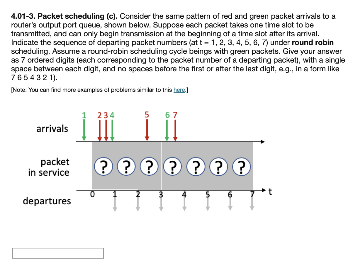 Solved 4 01 3 Packet Scheduling C Consider The Same