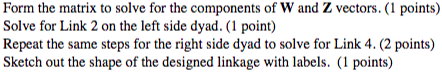Solved PROBLEM 2: Design a 4-bar linkage with the left link | Chegg.com