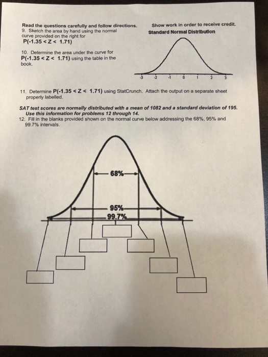 Solved Read the questions carefully and follow directions. | Chegg.com
