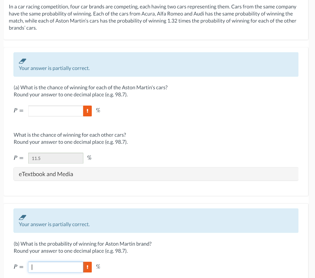 Solved In a car racing competition, four car brands are | Chegg.com