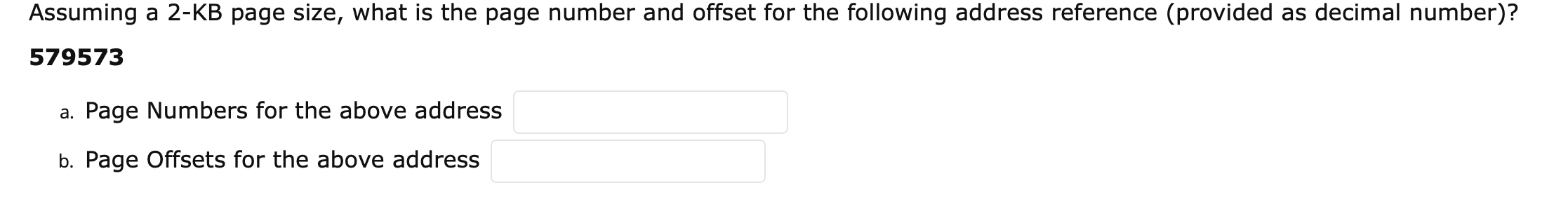 Solved Assuming a 2-KB page size, what is the page number | Chegg.com
