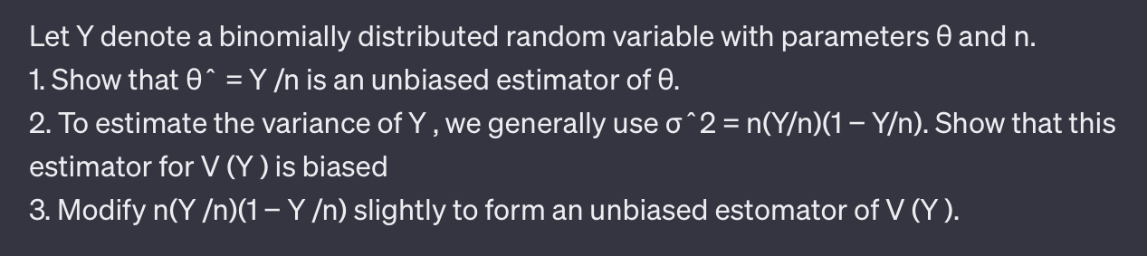 Solved Let Y Denote A Binomially Distributed Random Variable 
