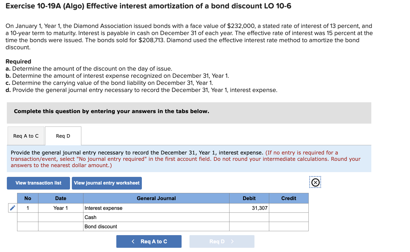 Solved Exercise 10-19A (Algo) Effective interest | Chegg.com