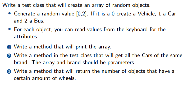 Solved class Vehicle { private String name="",brand=""; | Chegg.com