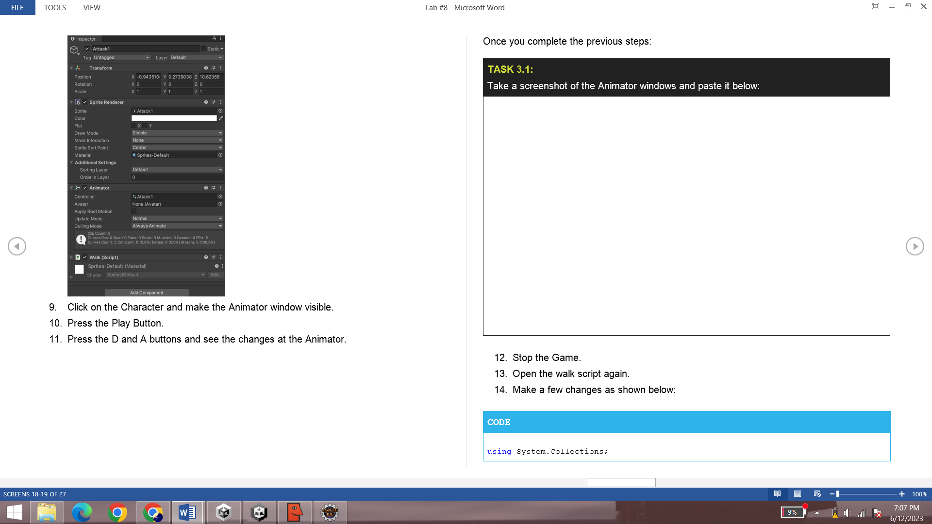 Solved ACTIVITY 3 TESTING THE ANIMATION This tutorial | Chegg.com
