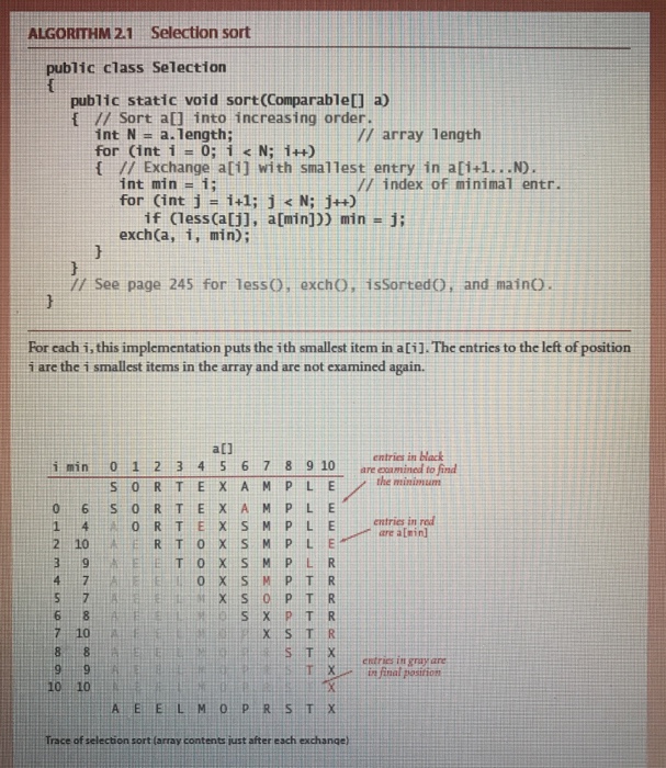 Solved COSC 3304 Exercises on Elementary Sorting Reference: | Chegg.com