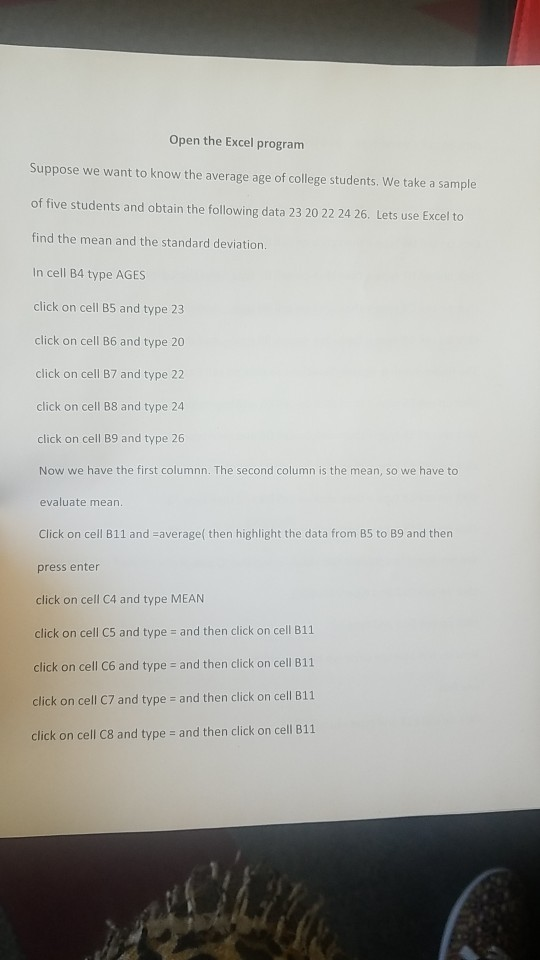 Solved Open the Excel program Suppose we want to know the | Chegg.com