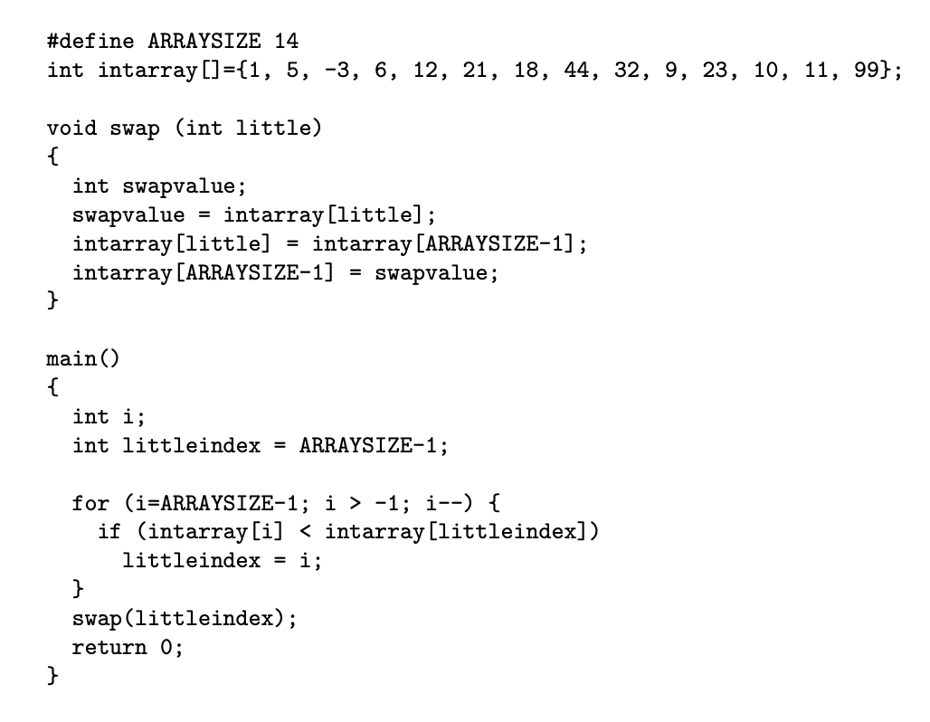 Solved Define Arraysize 14 Int Intarray [] {1 5 3 6