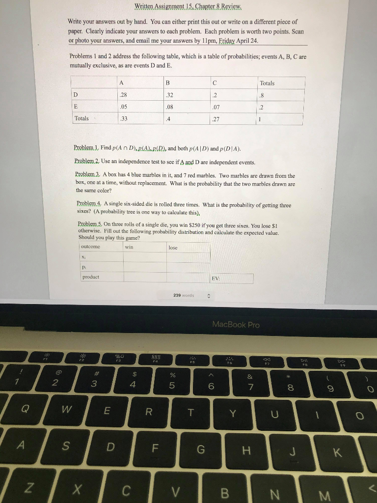 Solved Written Assignment 15. Chapter 8 Review. Write your | Chegg.com