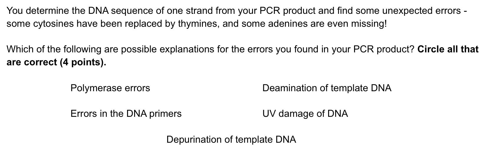 Solved You determine the DNA sequence of one strand from | Chegg.com
