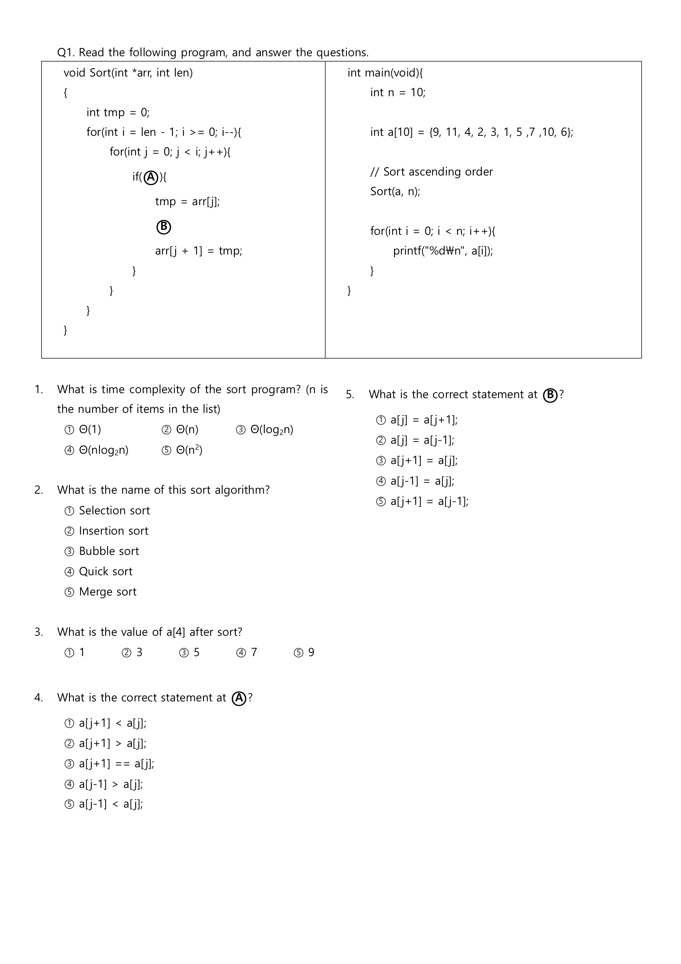 Solved Void Sortint Arr Int Len Int Tmp0 Forint I 8672