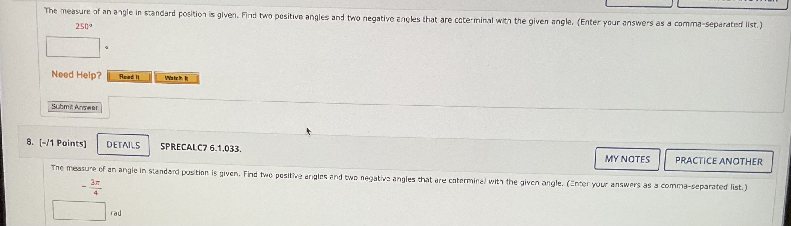 Solved The measure of an angle in standard position is | Chegg.com