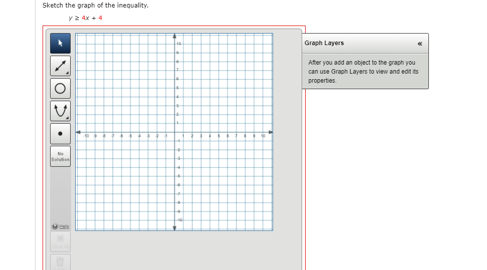 Solved Sketch the graph of the inequality. y 4x + 4 1 10 | Chegg.com