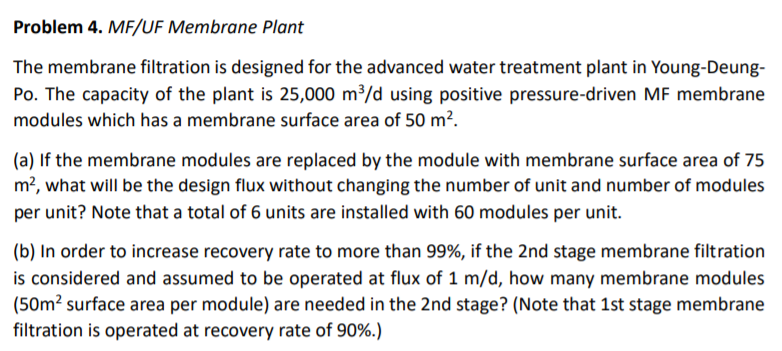 Microfiltration (MF) Membrane: structure - | Chegg.com