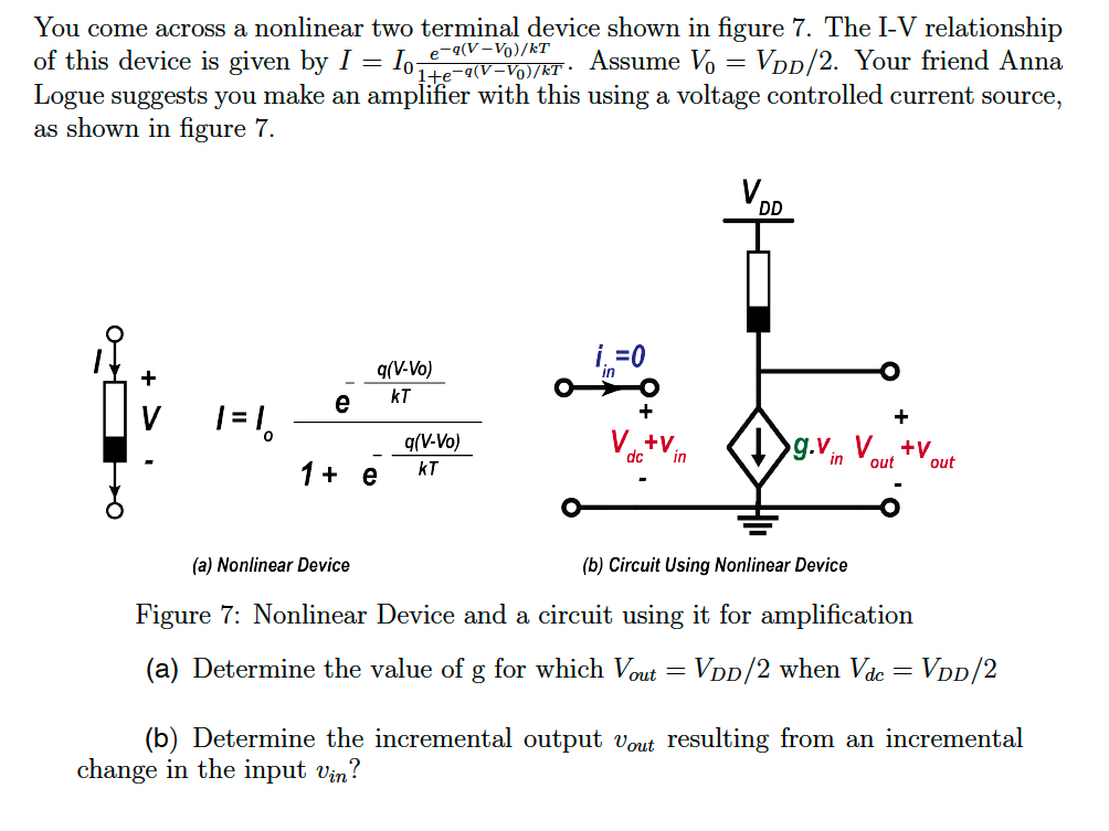 Solved You come across a nonlinear two terminal device shown | Chegg.com