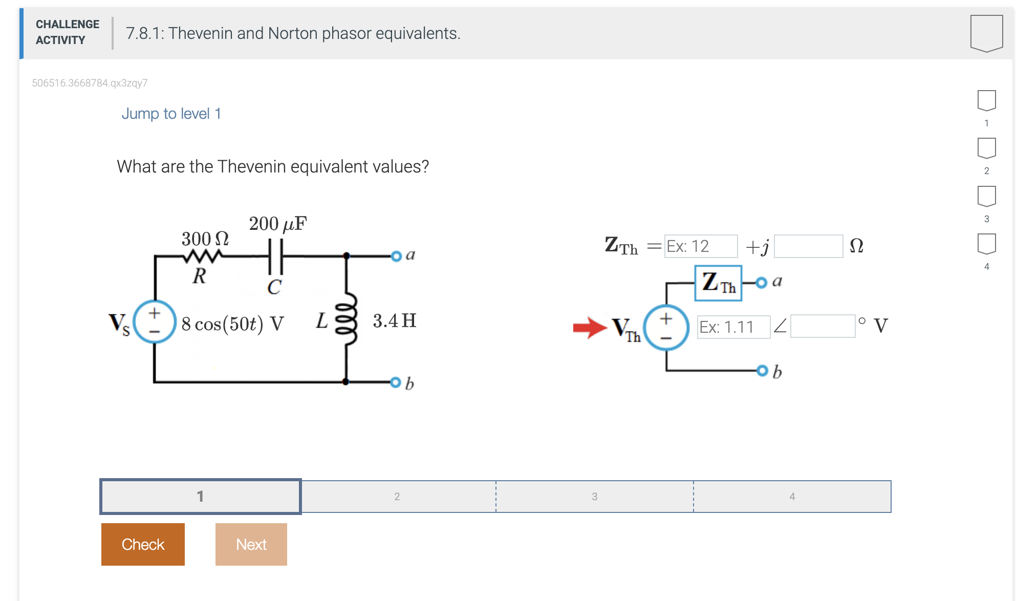Solved What are the Thevenin equivalent values? | Chegg.com