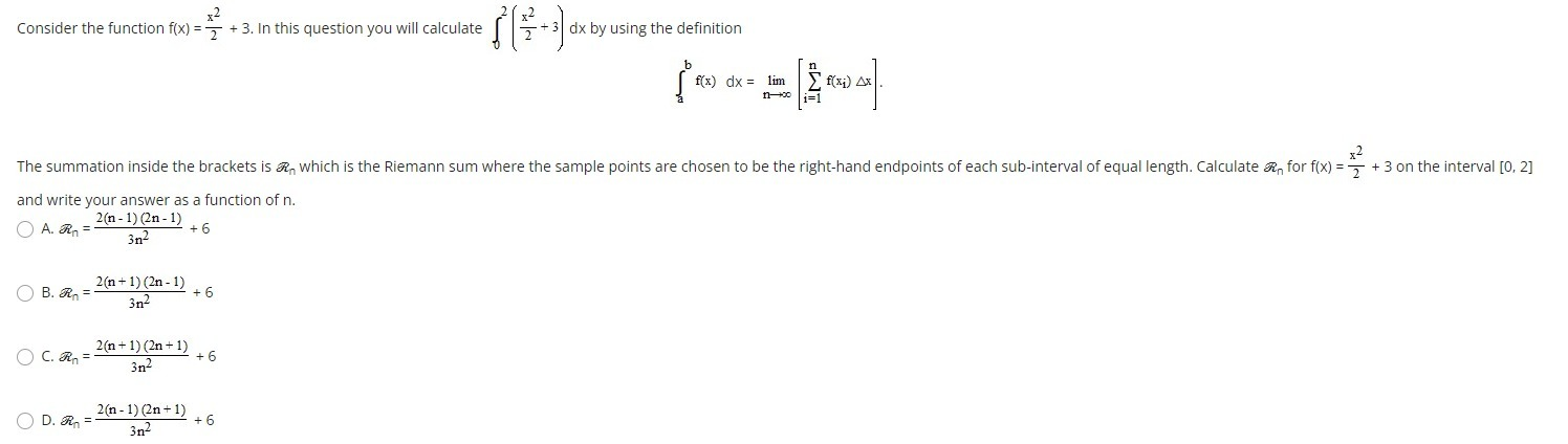 Solved Consider the function f(x)=2x2+3. In this question | Chegg.com