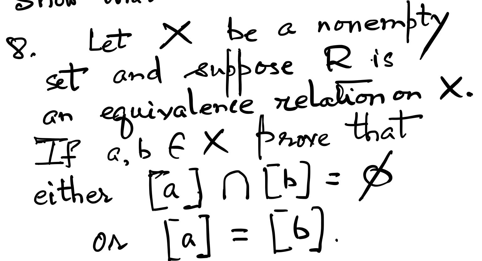 Solved 8. Let X be a X an nonempty set and suppose Ris | Chegg.com