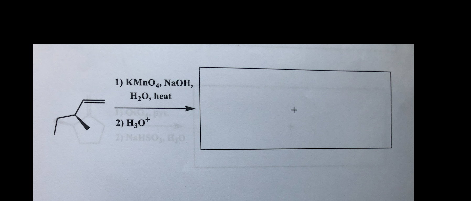 Solved 1) KMnO4, NaOH, H20, heat 2) H30+ | Chegg.com