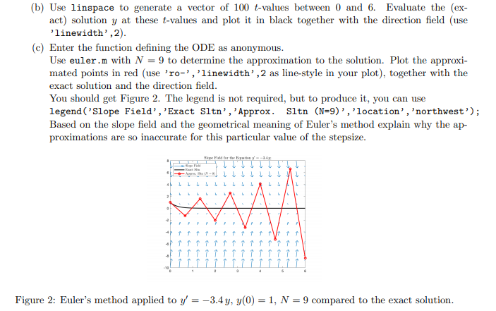MAT 275 Laboratory 3 Numerical Solutions by Euler and | Chegg.com