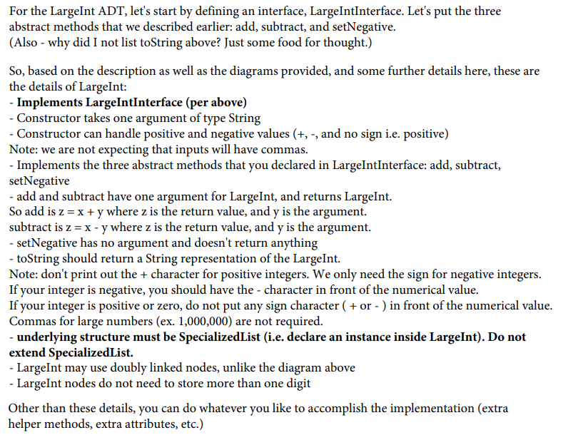 Solved The lists must hold elements of the primitive type | Chegg.com