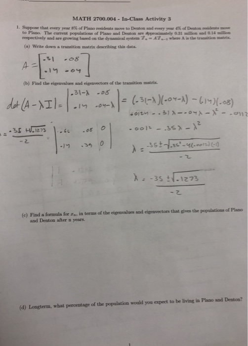 Solved MATH 2700.004 - In-Class Activity 3 1. Suppose that | Chegg.com